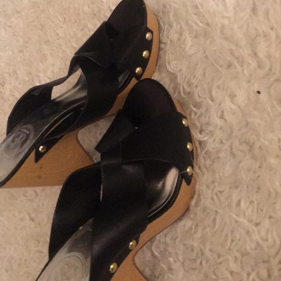 Jessica Simpson | Shoes | Jessica Simpson Black Leather Platform ...